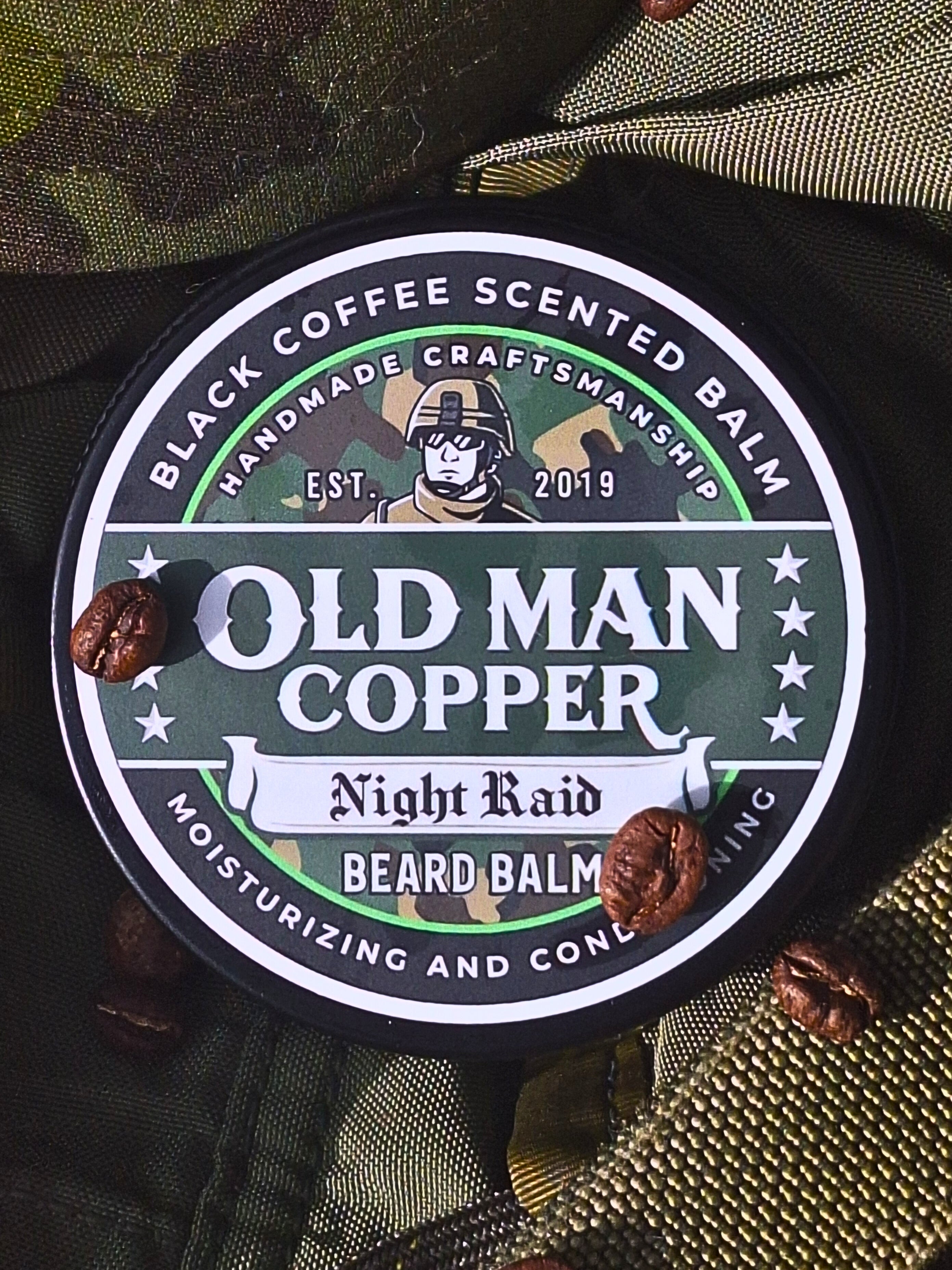 Old Man Copper "Night Raid" Coffee Beard Balm 4 oz – Old Man Copper Wax ...