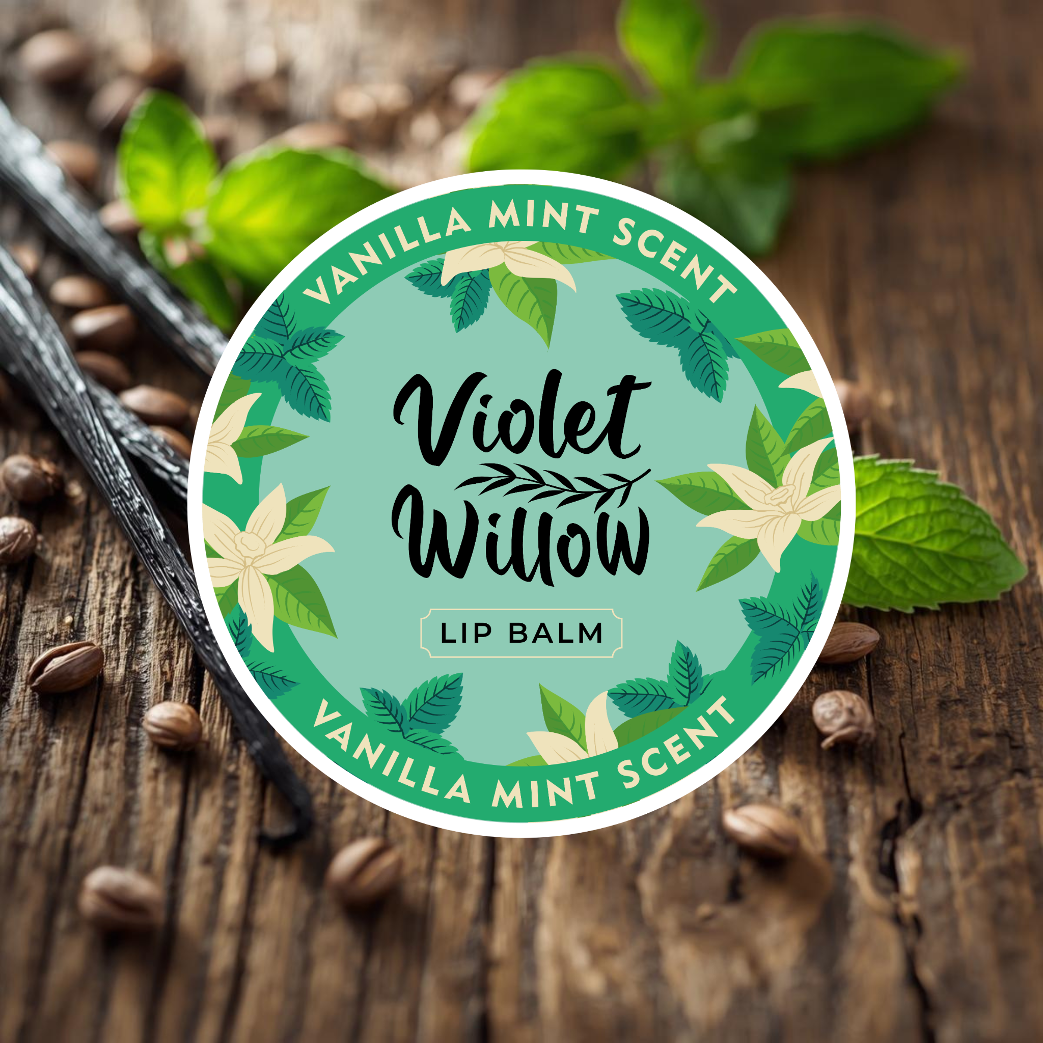 Violet Willow "Vanilla Mint' Lip Balm – Old Man Copper Wax Goods